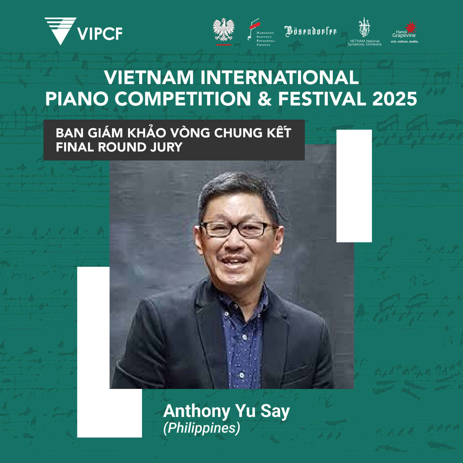 GIỚI THIỆU BAN GIÁM KHẢO VIPCF 2025 - ANTHONY YU SAY - VIPCF